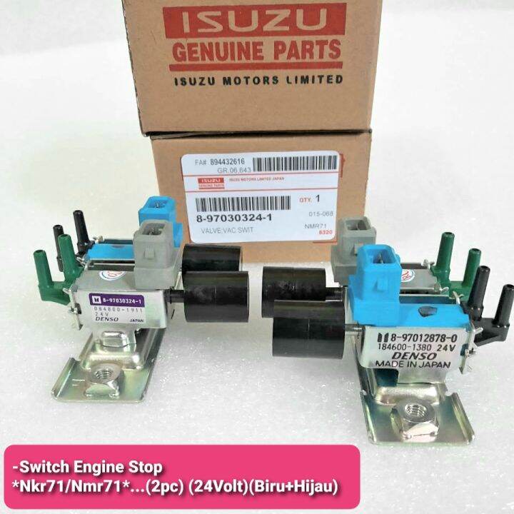 SWITCH ENGINE STOP SWITCH PEMBUNUH ISUZU ELF NKR71 NMR71 24 VOLT 1SET ...