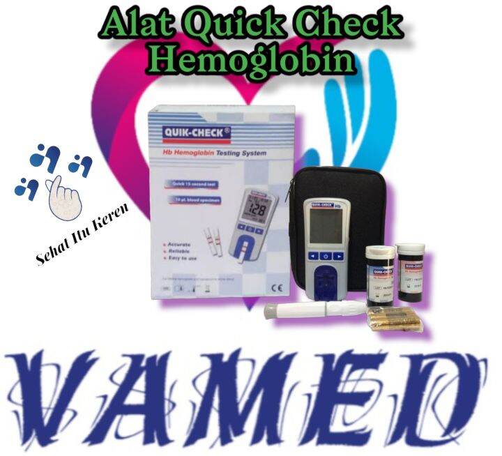 Alat Quick Check Hemoglobin Meter/Alat Cek HB Dalam Tubuh | Lazada ...