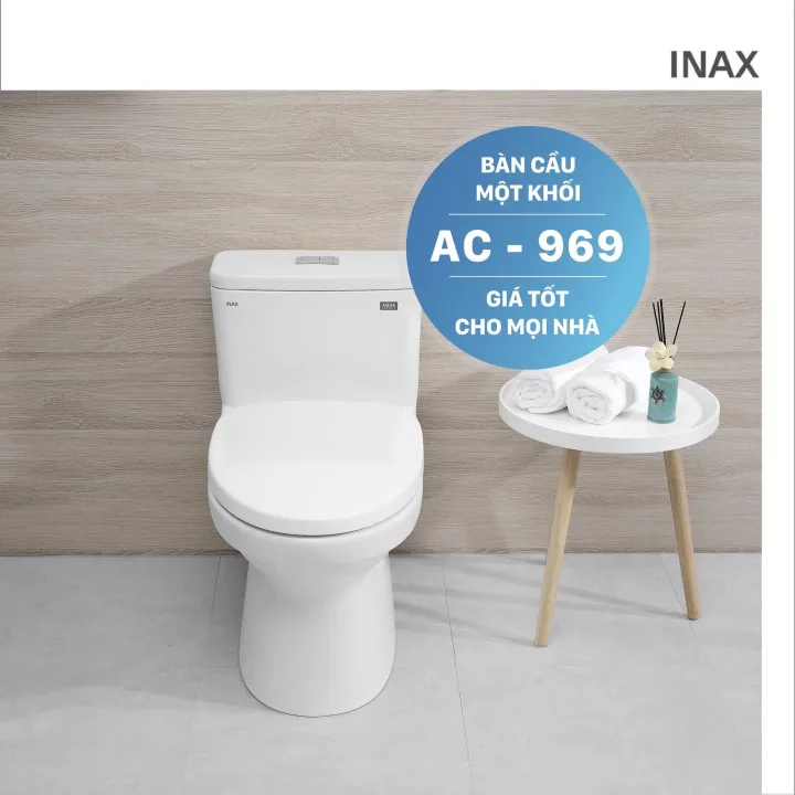 Bồn Cầu INAX AC-969VN (AC969VN) 1 Khối Aqua Ceramic | Lazada.vn