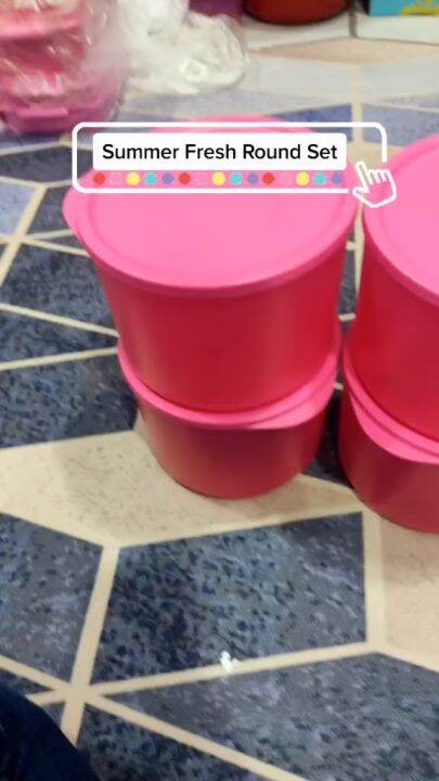 ภาชนะบรรจุอาหาร Tupperware Summer Fresh Round Small 950ml | Lazada.co.th