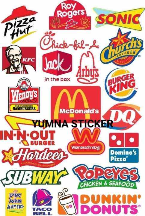 sticker variasi motor mobil mcdonald kfc pizzahut burgerking domino's ...