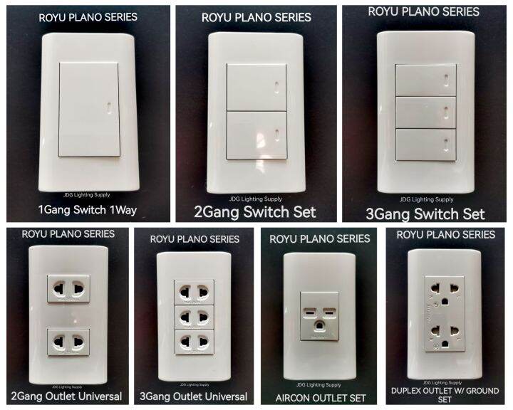 ROYU PLANO SERIES (WHITE) Wiring Devices Switches, Outlet | Lazada PH