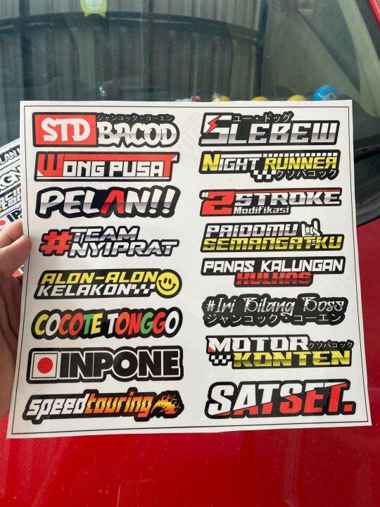 STIKER PACK KATA KATA RACING - STIKER RACING TERBARU - STIKER VARIASI ...