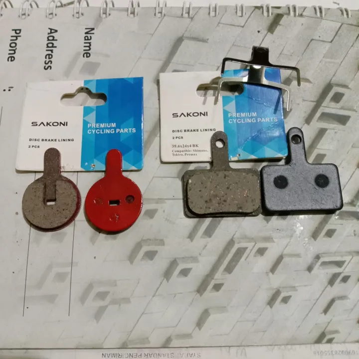 brake pad sepeda sakoni bulat atau kotak kampas rem discbrake kualitas ...