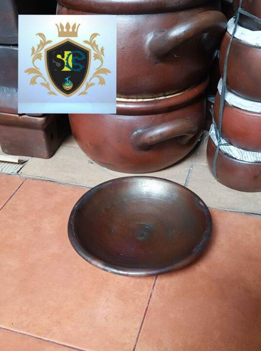 PIRING GERABAH TANAH LIAT DIAMETER 24 CM ( 2pcs ) JAWA TRADISIONAL ...