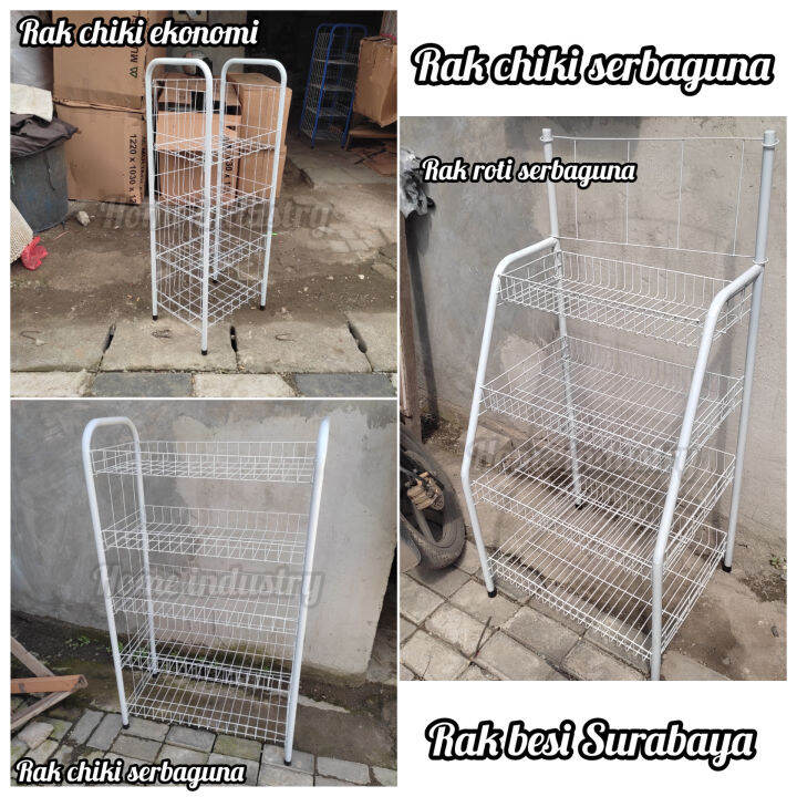 Rak chiki serbaguna/Roti serbaguna/Rak keranjang jajan/Rak besi/Rak ...