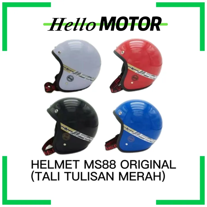 100% ORIGINAL MS88 HELMET 🔥TALI TULISAN MERAH🔥SAFETY HELMET TOPI MOTOR ...