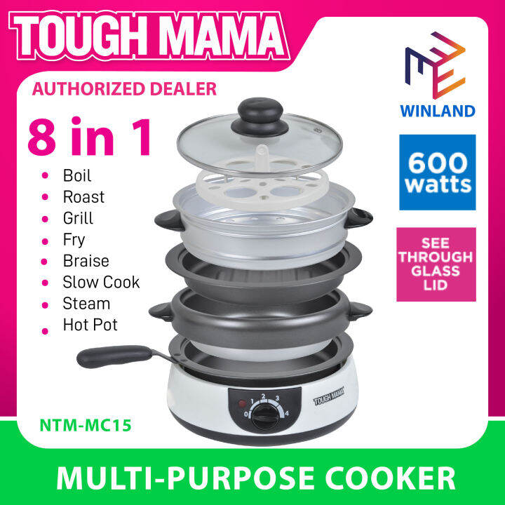 TOUGH MAMA by Winland NTM-MC15 1.5L 8-in-1 Multifunction Cooker Boil ...