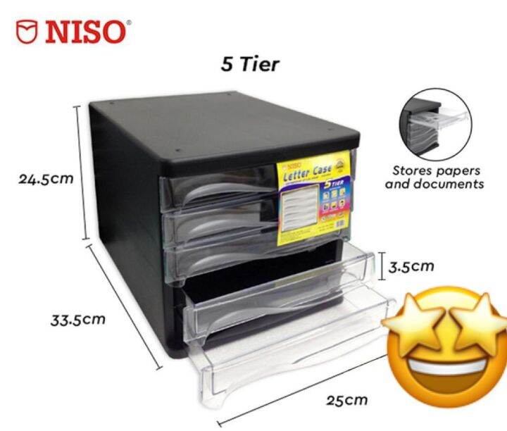 NISO DOCUMENT DRAWER LETTER CASE 5 TIER TRAY (8822) | Lazada