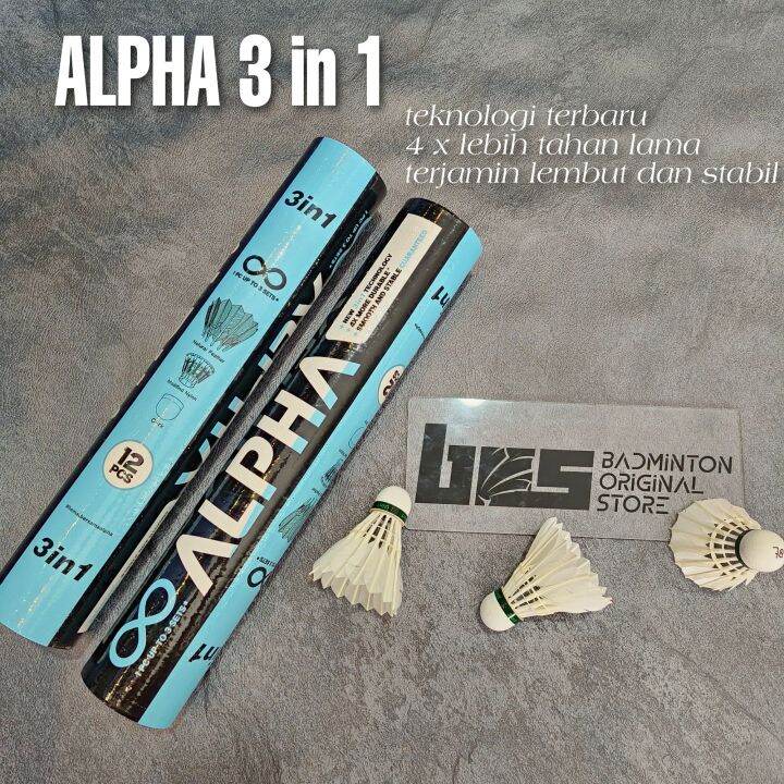 shuttlecock bola badminton ALPHA 3 IN 1 KUALITAS BAGUS AWET | Lazada ...
