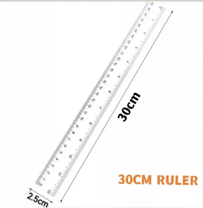 30cm Transparent Plastic Ruler | Lazada PH