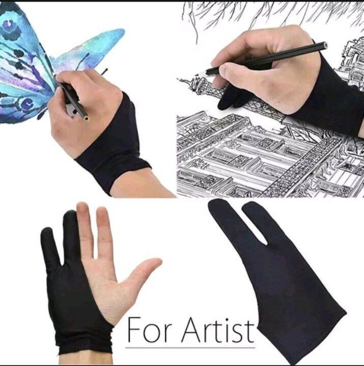Sarung Tangan Gambar Desain 2 jari untuk Pen Tablet Drawing Glove ...