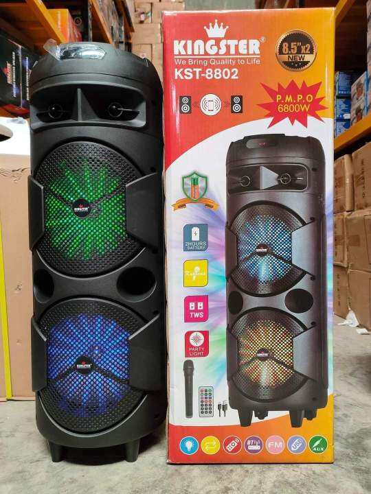KINGSTER 33INCH BIG PORTABLE BLUETOOTH SPEAKER KARAOKE AUXILLARY ...