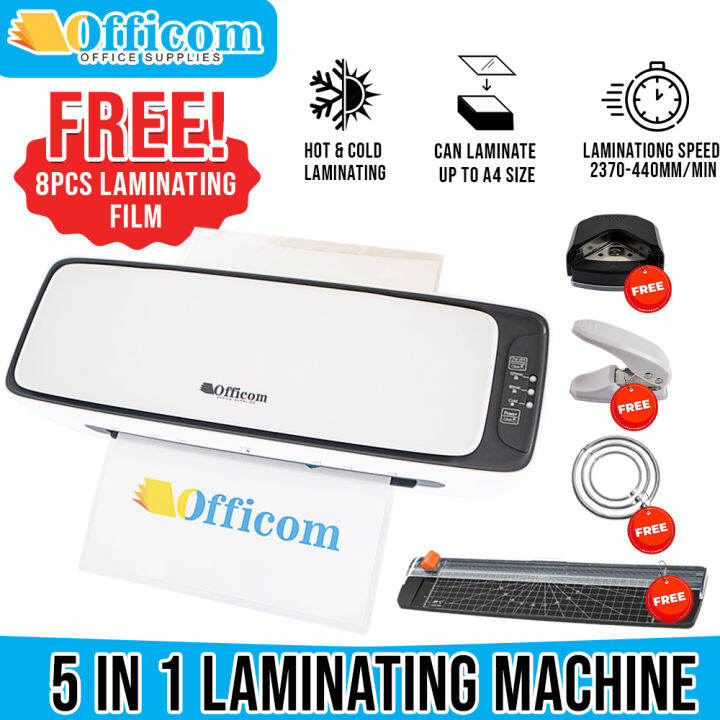 Officom 5in1 SL688 A4 / A3 Size Laminator | Hot and Cold Laminating ...