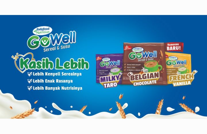 New GoWell Susu Sereal isi 10 pcs (1 renceng) - Kemasan Baru | Lazada Indonesia