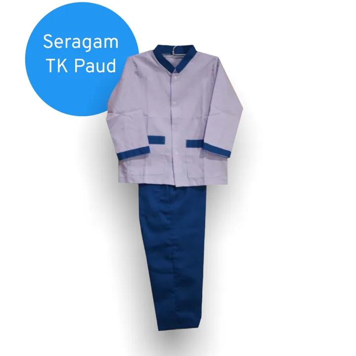 SERAGAM TK PAUD TPA MUSLIM PUTIH BIRU | Lazada Indonesia