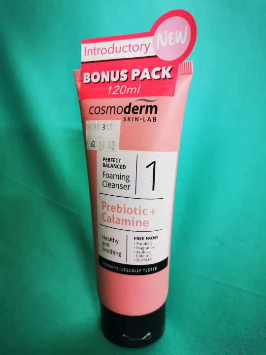 Cosmoderm Prebiotic + Calamine Facial Foaming Cleanser 120ml Perfect ...