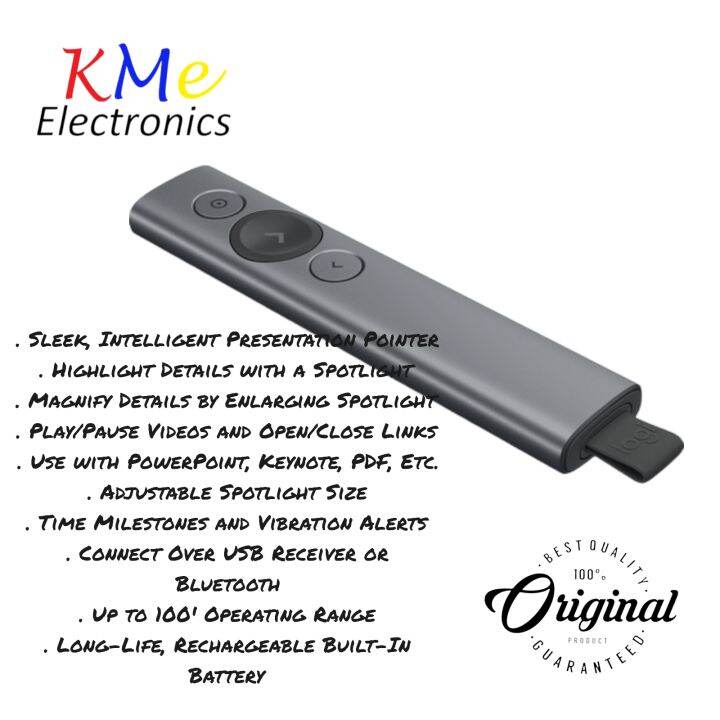 Logitech Spotlight Presentation Remote - Slate (Refurbished) | Lazada PH