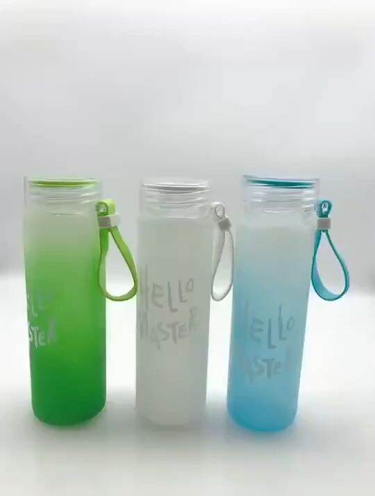 Hello Master Glass Tumbler Water Bottle Unique Lid Water Drinking ...