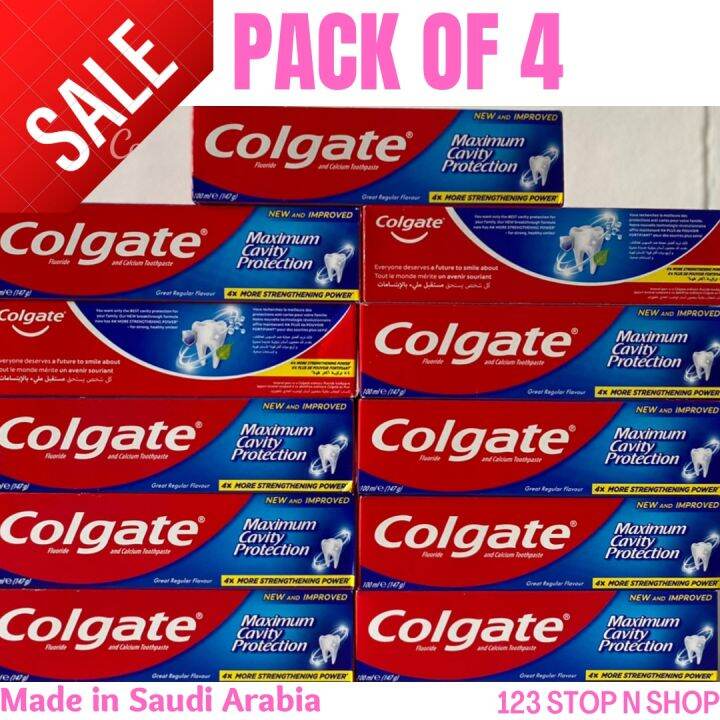 COLGATE MAXIMUM CAVITY PROTECTION 100ml Pack of 4 | Lazada PH