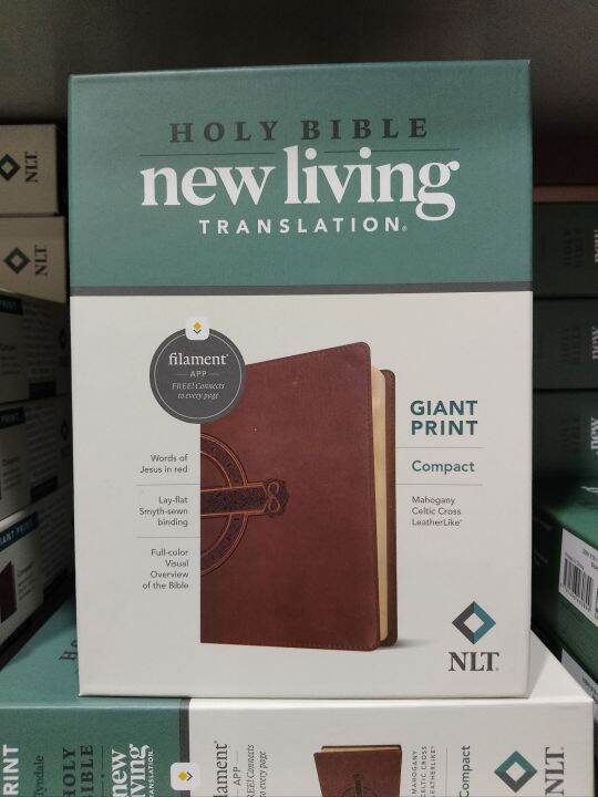NLT Compact Giant Print Bible, Filament-Enabled Edition, LeatherLike ...