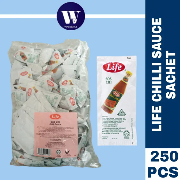 [250PCS] LIFE CHILLI SAUCE SACHET | SOS CILI | Lazada