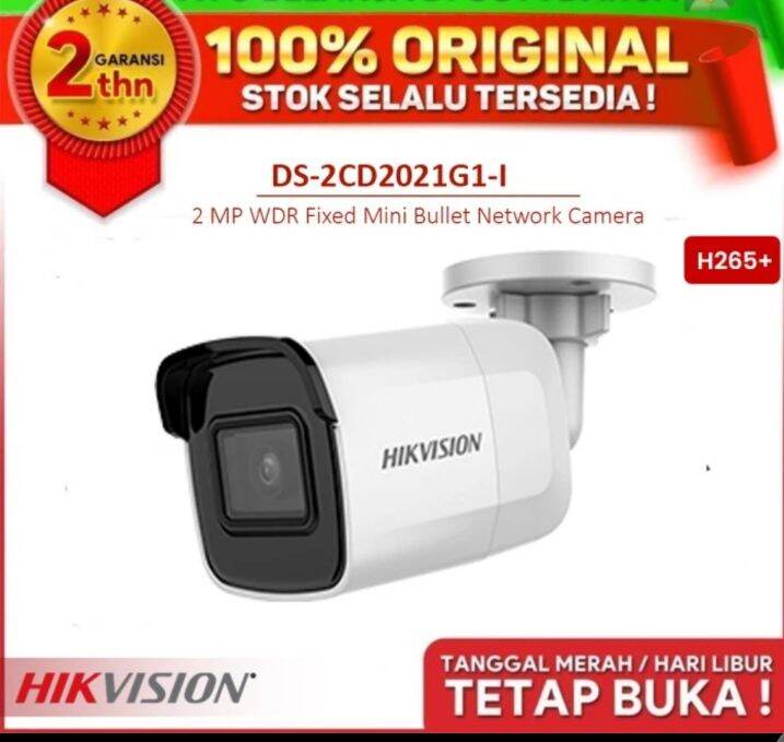 Hikvision DS-2CD2021G1-I Hik-Vision 2mp WDr Fixet Bullet IP Camera | Lazada Indonesia