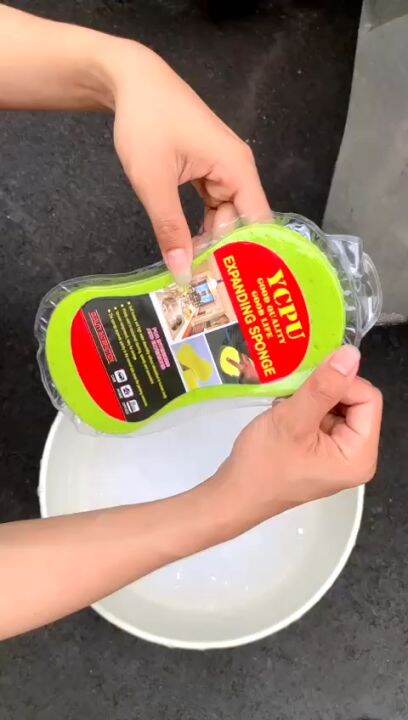 Spons Busa Cuci Mobil,Motor Dan Piring Premium Expanding Smart Sponge ...