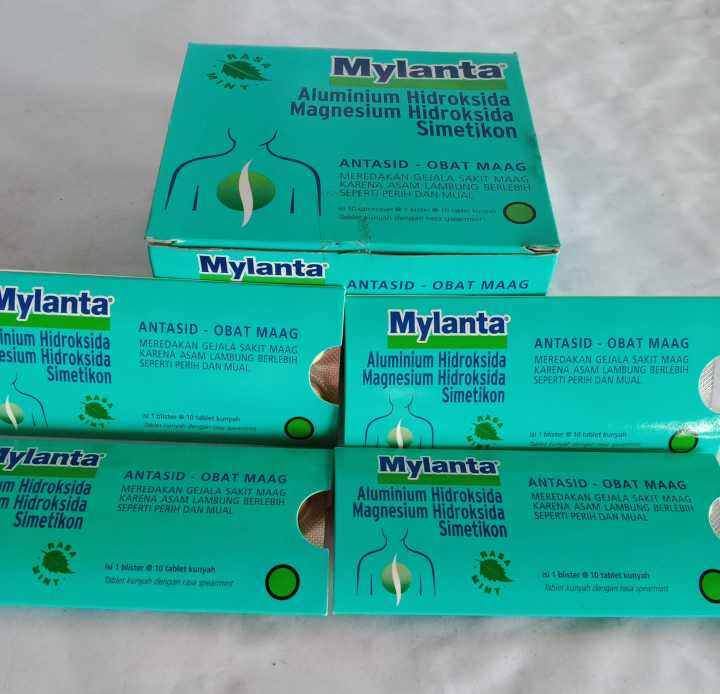 MYLANTA Tablet Obat Maag (beli 1 blister atau 1 pak isi 10 blister ...