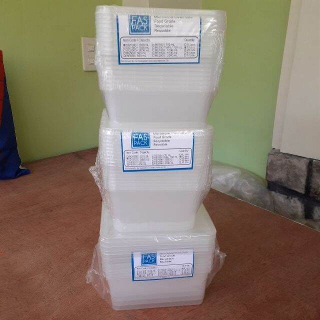 FAS PACK SQ500/SQ1000/SQ1500/SQ2000 Microwaveable Container | Lazada PH