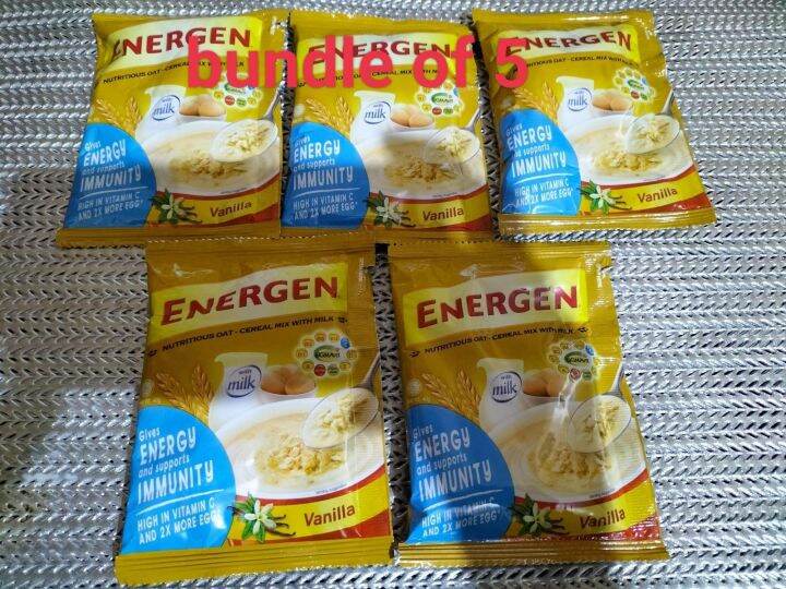 ENERGEN CEREAL DRINK VANILLA FLAVOR BUNDLE OF 5PCS | Lazada PH