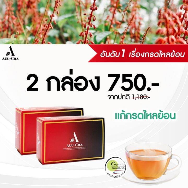 2 กล่อง🔥Auu-Cha อู่ชา ชาลดกรดไหลย้อน ชาแก้กรดไหลย้อน สมุนไพรลดกรดไหล ...