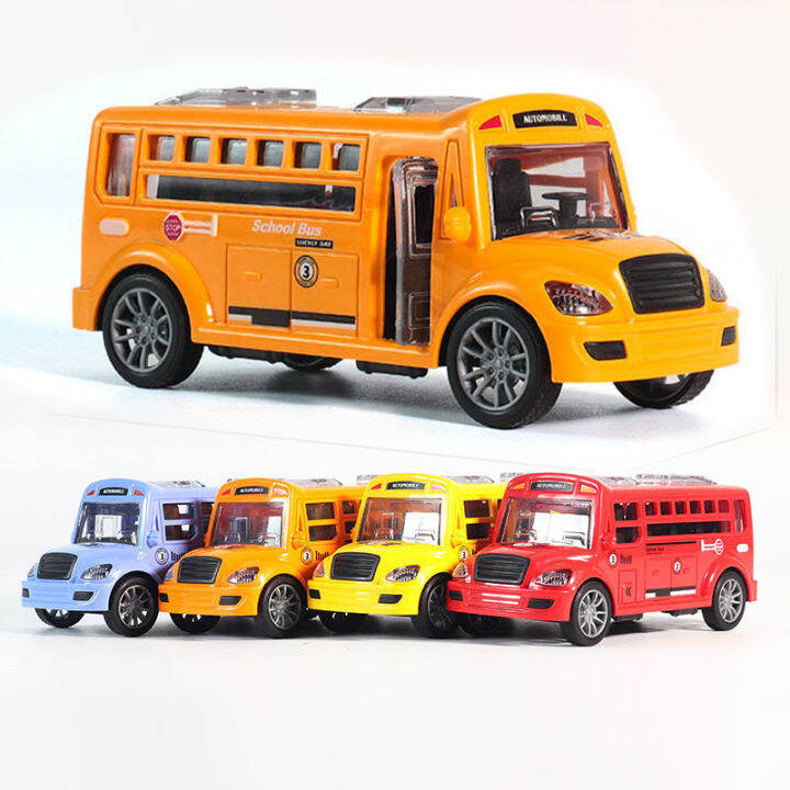 [Special]Kids fun toy car school bus realistic details inertial driving ...