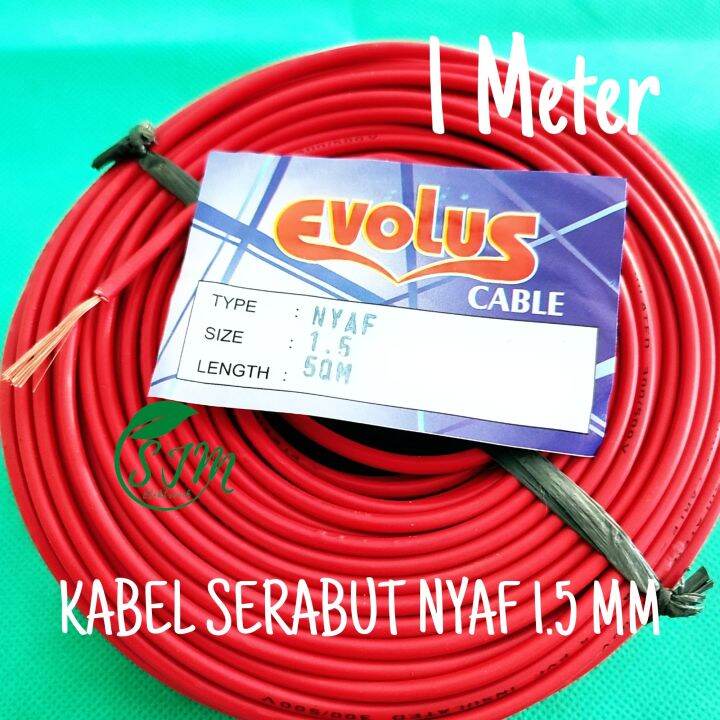 KABEL NYAF 1.5MM MERAH SERABUT (HARGA PER METER) KABEL SERABUT 1.5MM | Lazada Indonesia