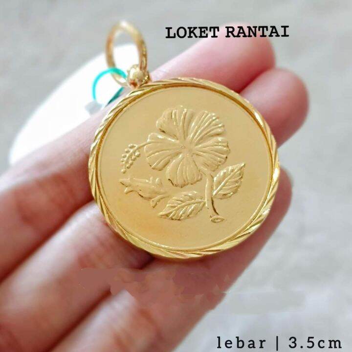 PT 5000 Loket Bunga Raya ZHULIAN Gold plated Pendants Jewellery Emas Saduran Barang Kemas | Lazada
