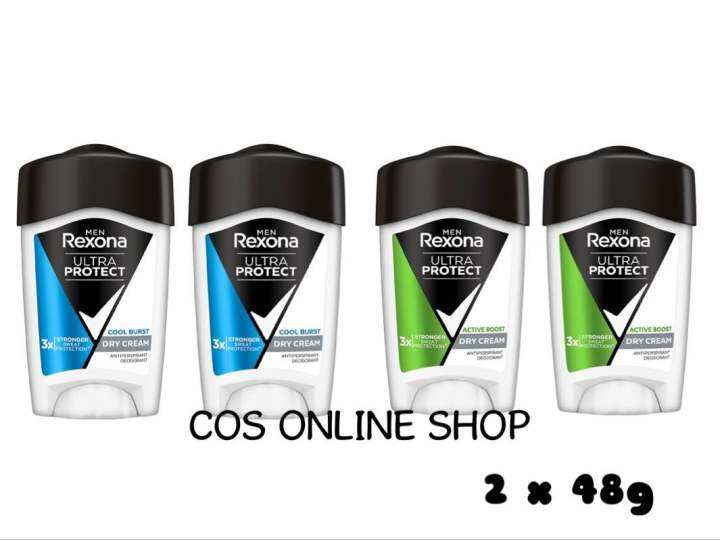 Rexona Men Ultra Protect Dry Cream Antiperspirant Deodorant, Pack of 2 ...