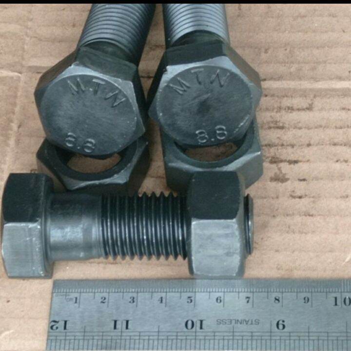 BAUT BAJA M24 X 70.BAUT MUR HTB 8.8 M24X70 KUNCI 36 GRADE 8.8. | Lazada Indonesia