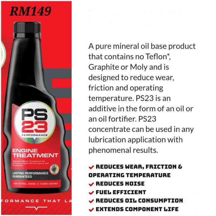 PS23 Engine Treatment | Lazada