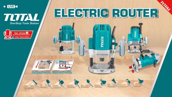 Total เราเตอร์ 1/2 นิ้ว 1600 วัตต์ รุ่น TR111216 ( Electric Router ...