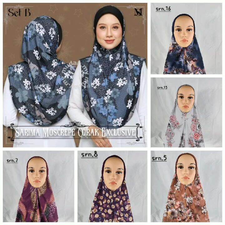 [ Zee Style ] MC Printed shawl Chiffon inner hermes | Hijab | Tudung ...