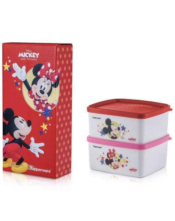 Tupperware Mickey & Minnie 400ml Snack Box with Gift Box Limited ...