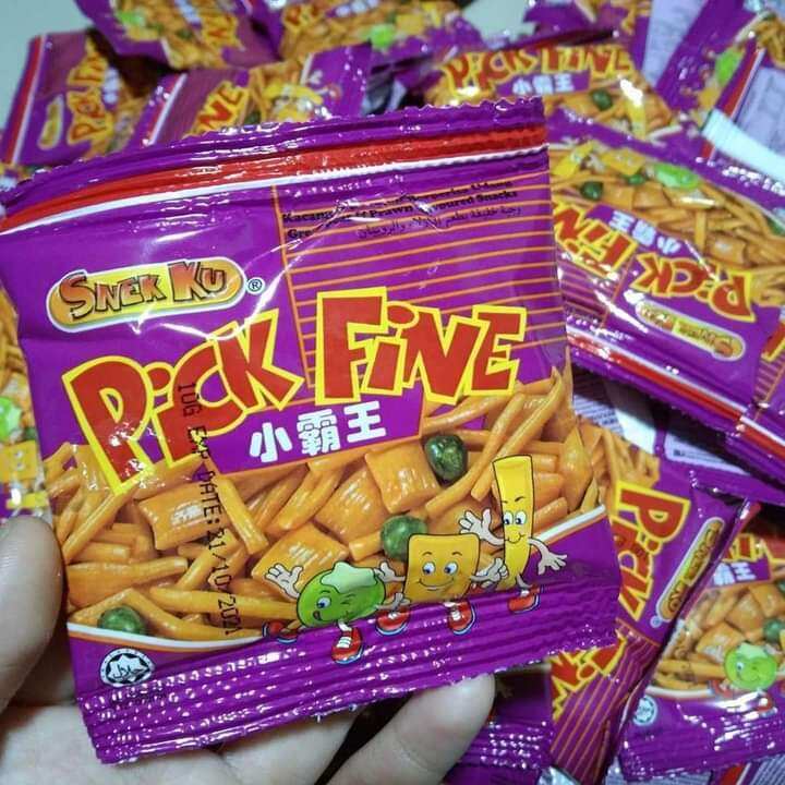 ขนมขาไก่มาเล Pick Fine ผสมถั่วลันเตา กรุบกรอบ 1 แพ็คมี 50 ห่อ กรุบกรอบ ...