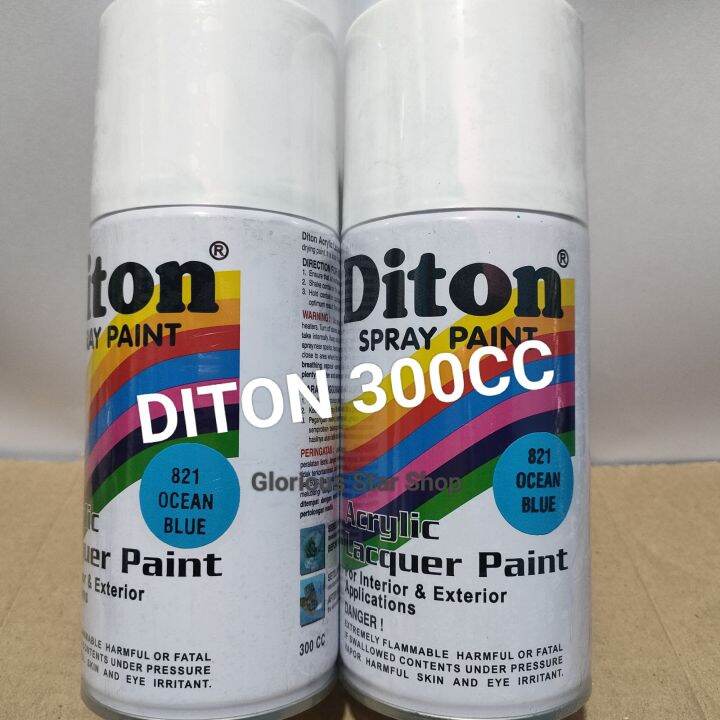 Pilox Pilok Cat Semprot Diton Ocean Blue 821 Biru Laut Glossy Cat Diton ...