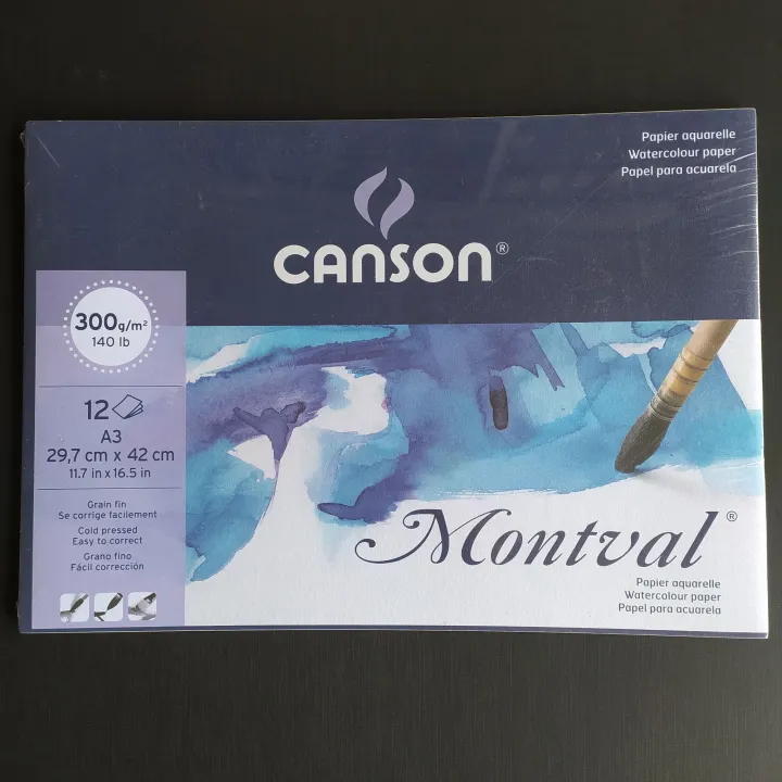 Canson Montval Watercolor paper A3 300gsm 12's | Lazada PH