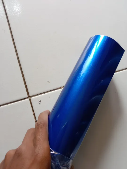 sticker skotlet warna biru candy mengkilat | Lazada Indonesia