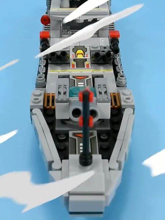 LEGO Warship Set Bismarck Fleet 3D Model with Minifigures Building ...