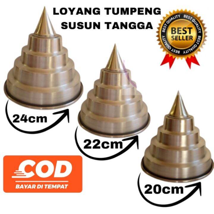 Loyang Cetakan Tumpeng Susun Tingkat Tangga Ukuran 12cm 14cm 16cm 18cm ...