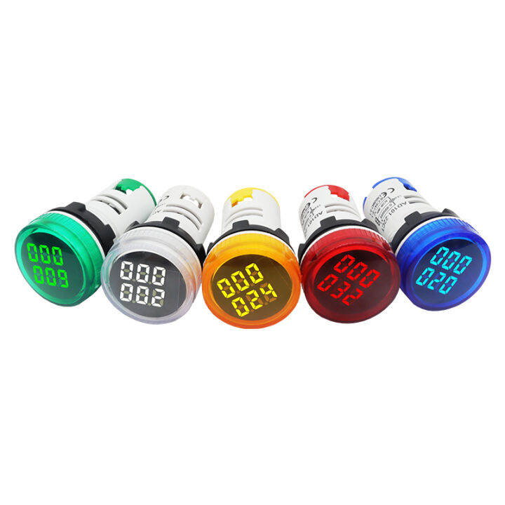 Mini LED Round Digital Counter Meter 22mm 6 Digital 0-999999 AC 220V ...