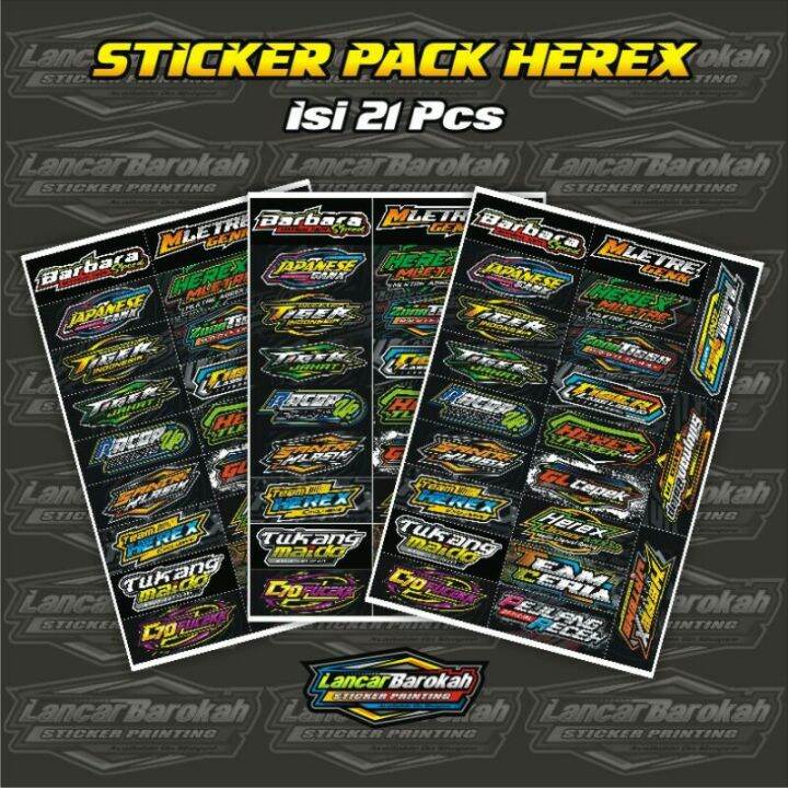 STICKER STIKER PACK HEREX RACING ANTI AIR STIKER VARIASI HONDA GANK ...
