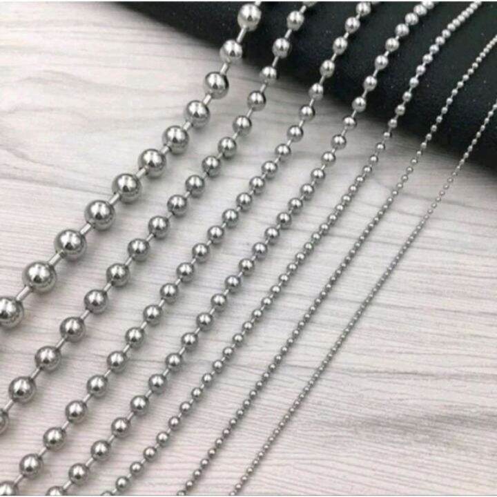 KALUNG Baja Putih Model Biji Lada Anti Karat Stainless Steel,Original ...